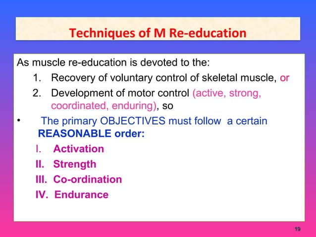 Re educatio of muscle by dr eswar kolli | PPT | Brain and Nervous ...