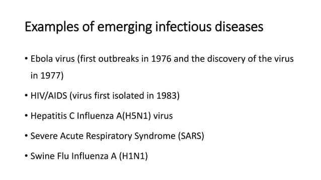 Re-emerging infectious diseases (RIDs).pptx | Infectious Diseases | Diseases and Conditions