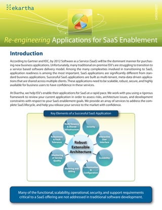 Re engineering for SaaS & cloud enablement | PDF