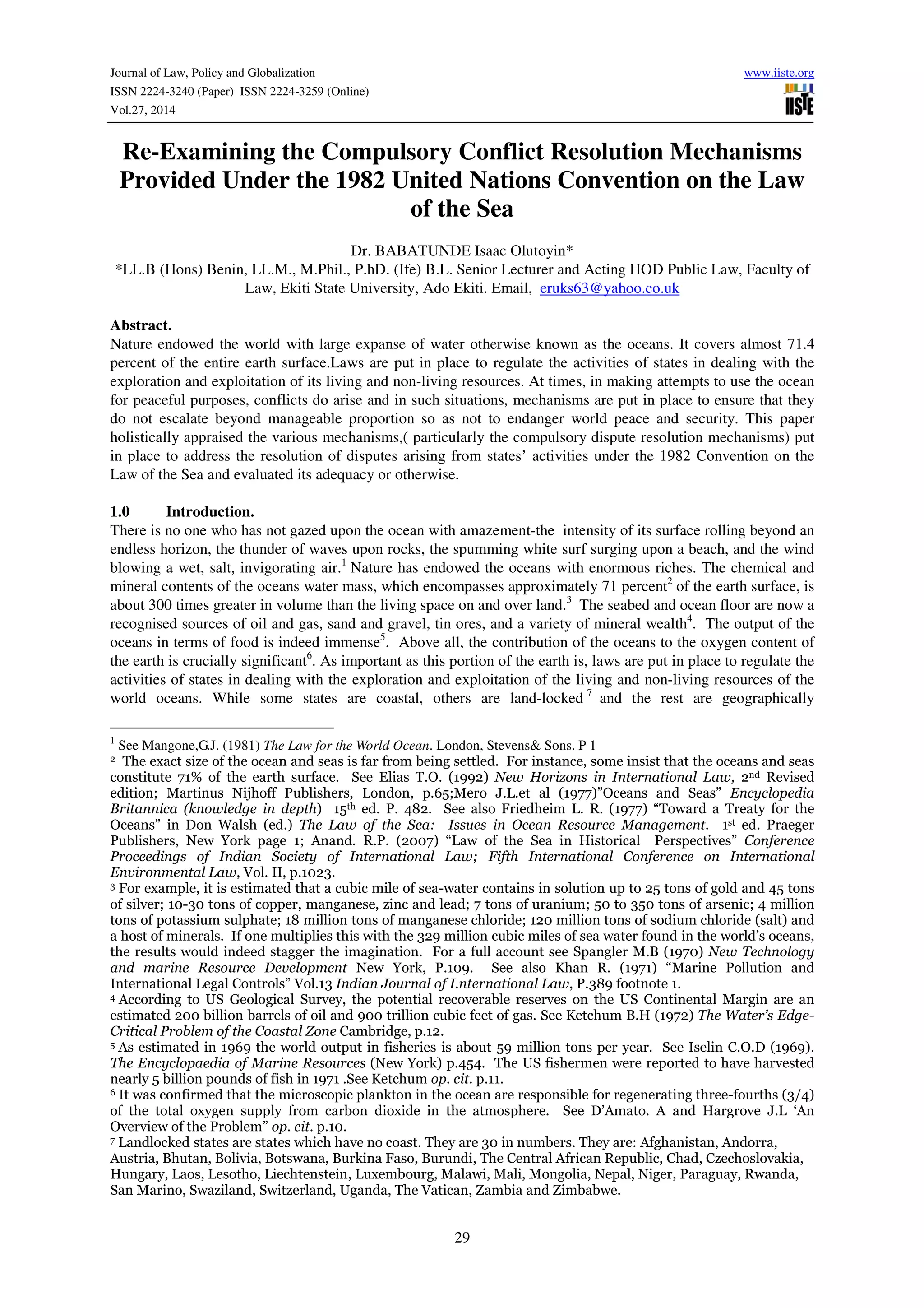 Re examining the compulsory conflict resolution mechanisms | PDF Re examining the compulsory conflict resolution mechanisms | PDF