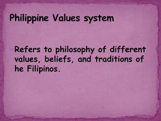 Re examining the philippine values system | PPT