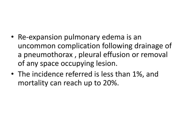 Reexpansion pulmonary edema | PPTX