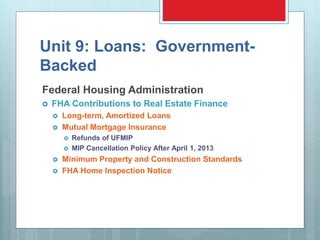 Re finance-8e - 9 - loans government backed | PPT