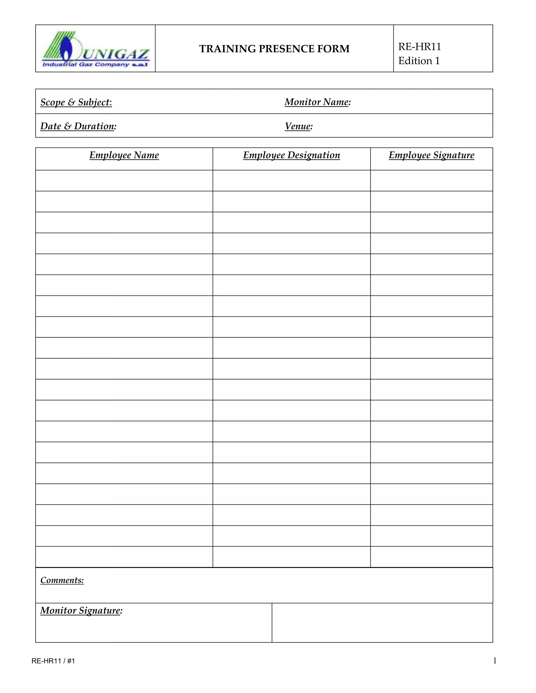 RE-HR11 trainining presence form.doc