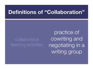 Re-imagining Collaboration: Peer-Review Workshops & Joint Authorship | PPT