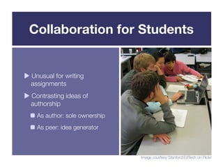 Re-imagining Collaboration: Peer-Review Workshops & Joint Authorship | PPT