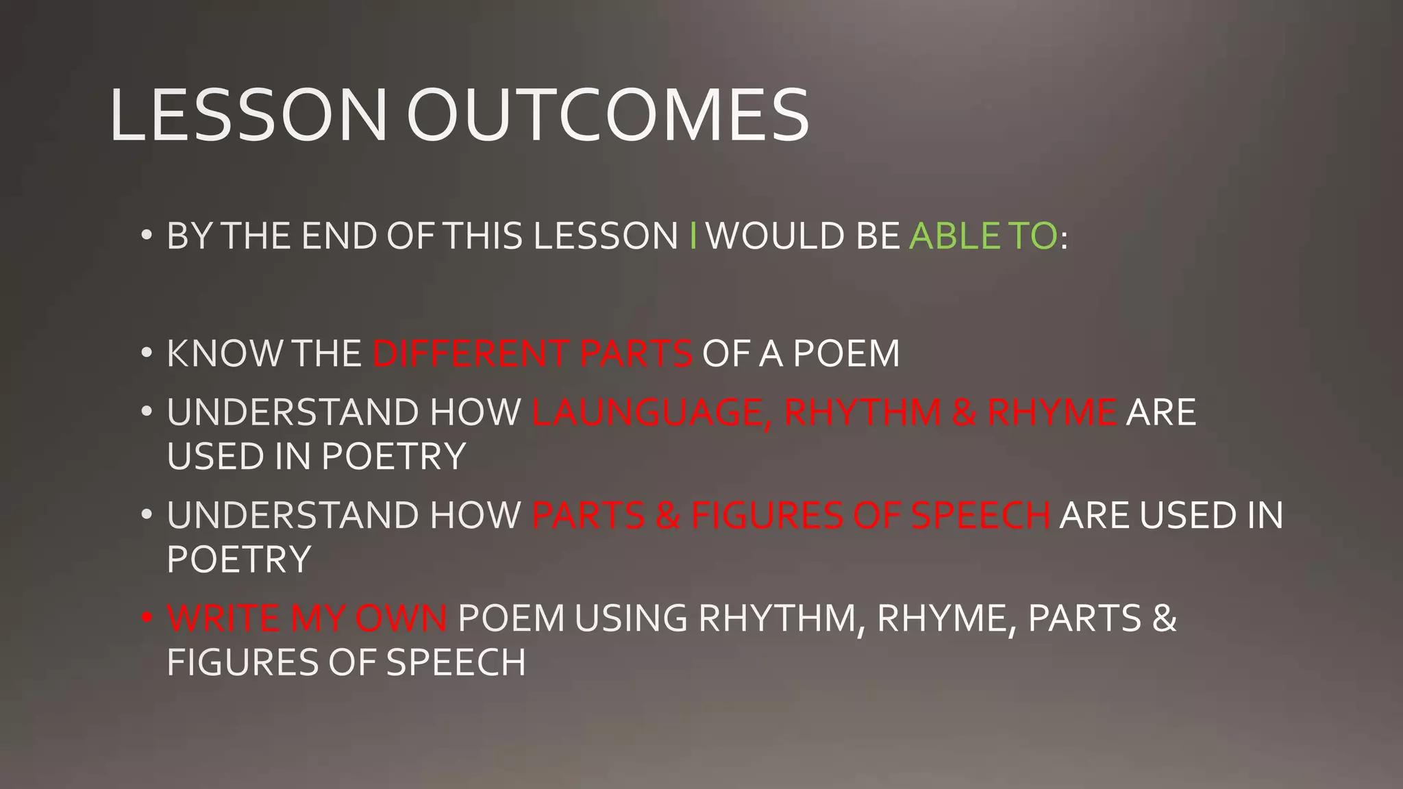 Re-introduction to Poetry: Grade 8 | PPTX