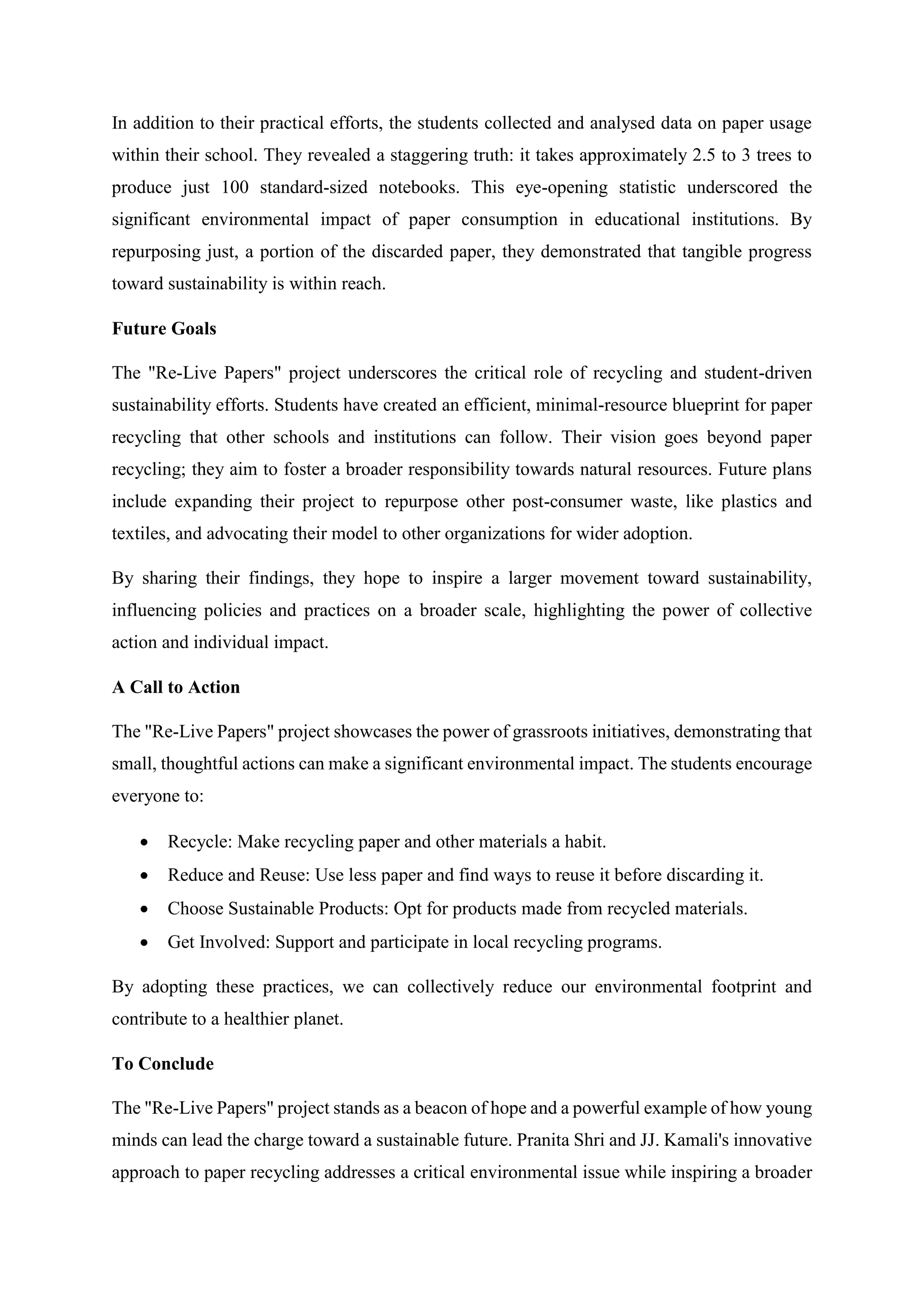 Re-Live Papers Student-Driven Paper Recycling Initiative.docx