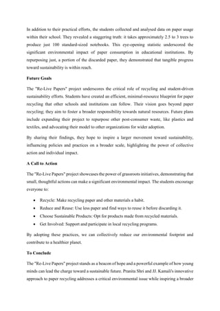 Re-Live Papers Student-Driven Paper Recycling Initiative.docx