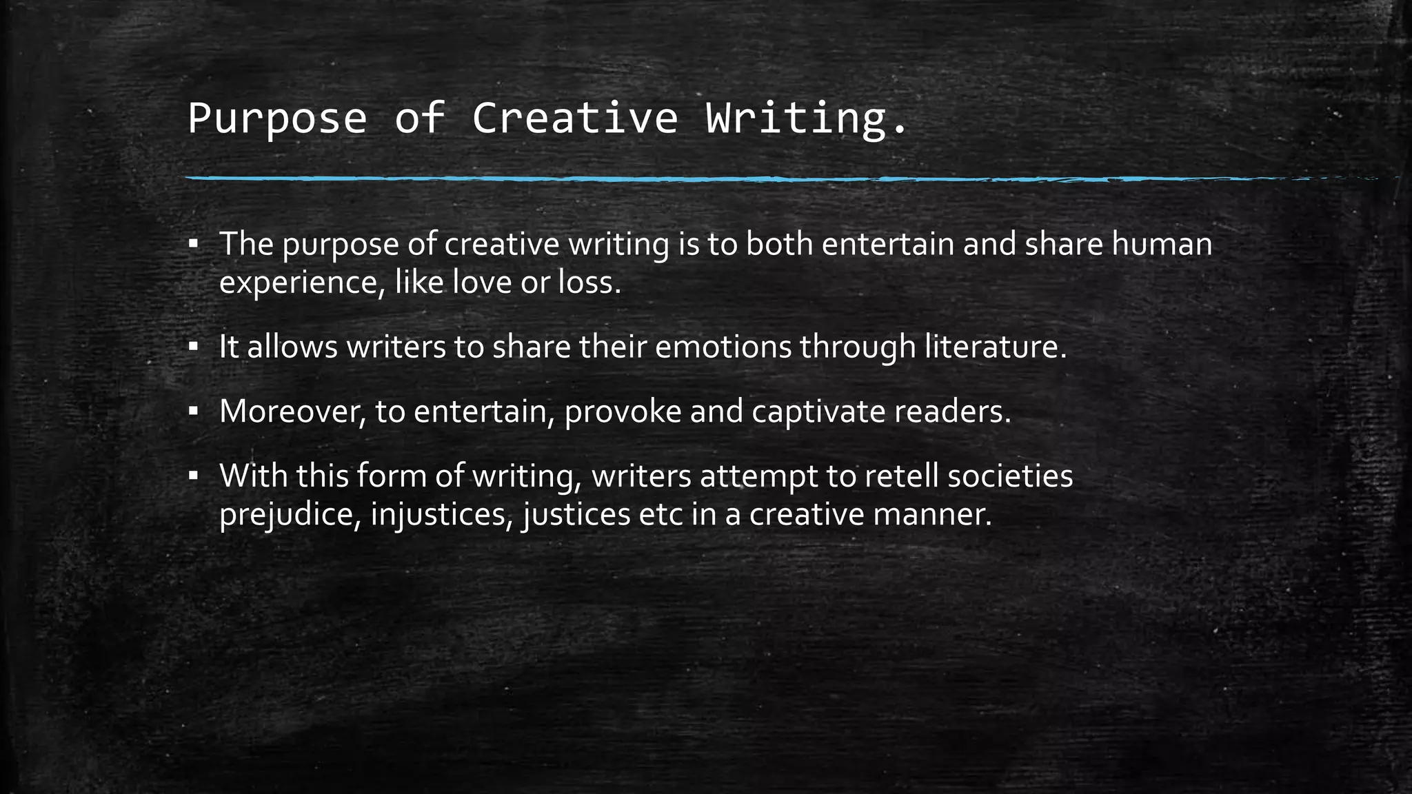 Forms of Writing: Creative writing | PPTX