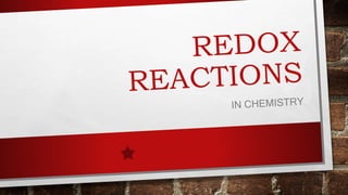 Redox Reactions | PPT