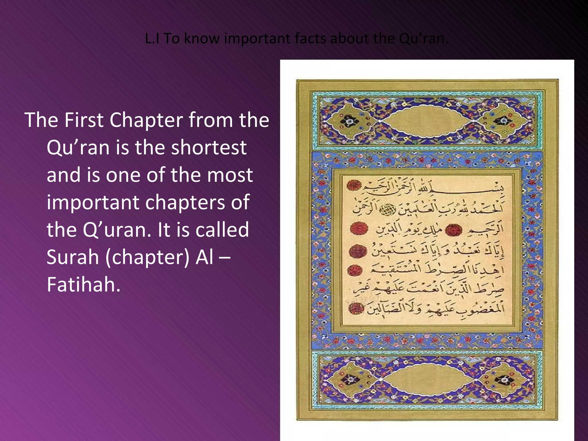 Re Quran Lesson | PPT