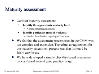 A process maturity model for requirements engineering | PPT