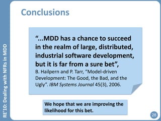 Dealing with non-functional requirements in Model-driven development | PPT