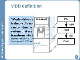Dealing with non-functional requirements in Model-driven development | PPT
