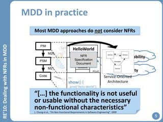 Dealing with non-functional requirements in Model-driven development | PPT