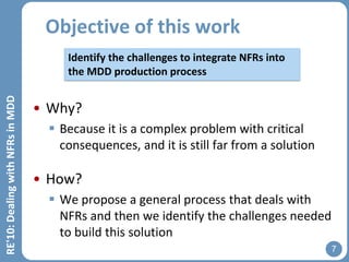 Dealing with non-functional requirements in Model-driven development | PPT