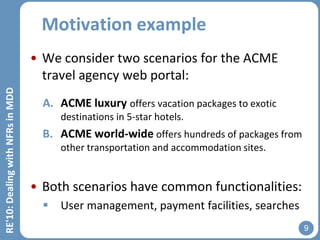 Dealing with non-functional requirements in Model-driven development | PPT