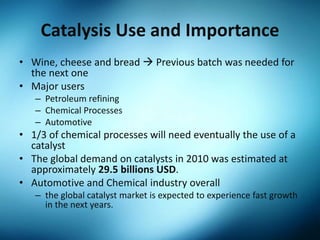 Catalysis and Catalytic reactors RE10 | PPTX
