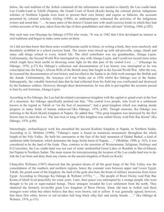 LUO ORIGIN OF CIVILIZATION IN RELATION TO ANCIENT EGYPTAIN PHARAONIC ...