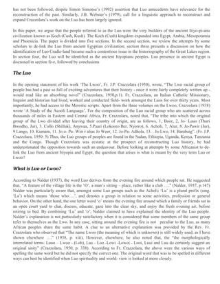 LUO ORIGIN OF CIVILIZATION IN RELATION TO ANCIENT EGYPTAIN PHARAONIC ...