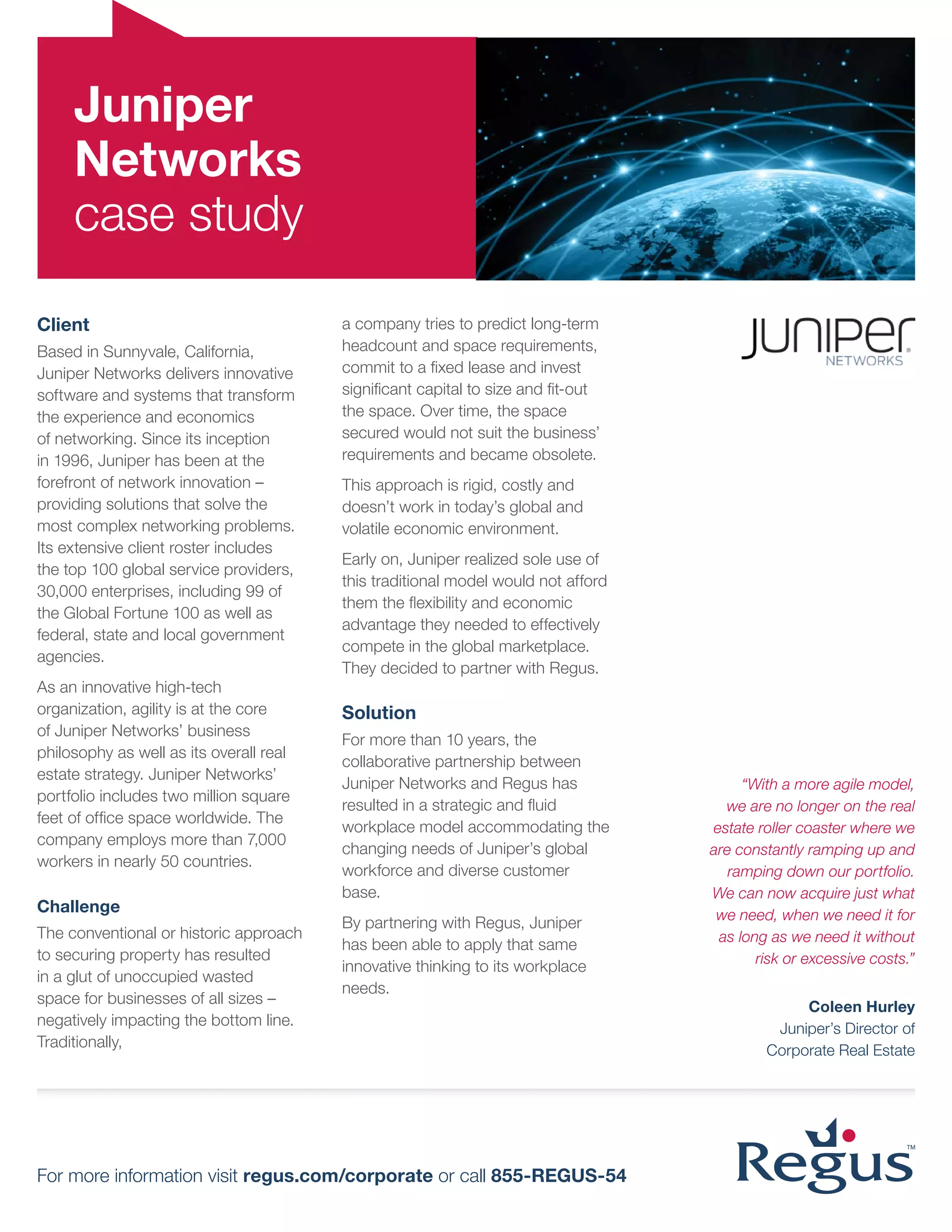 Regus Case Study: Juniper | PDF