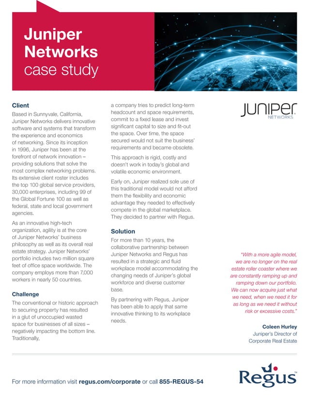 Regus Case Study: Juniper | PDF