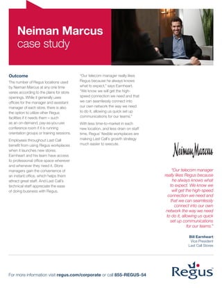 Regus Case Study: Neiman Marcus | PDF | Business Administration | Business