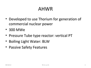 Advanced Heavy Water Reactor | PPT