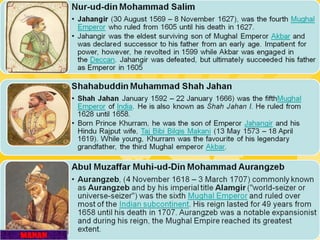 BUILDINGS AND RULERS OF MUGHAL EMPIRE | PPT