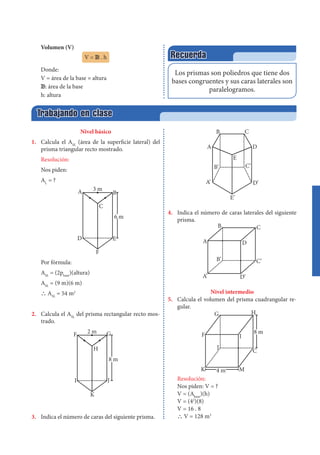 Hoja De Trabajo Sobre El área De La Superficie De Un Prisma Rectangular En Formato Pdf