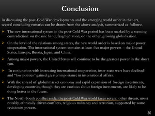 The New World Order After The Cold War. | PPTX