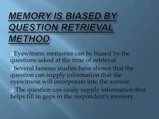 Reability of eye witness | PPTX