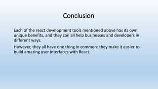 Best React Developer Tools In 2022 | PPT