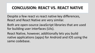 React vs React Native: Uncovering The Difference | PPT