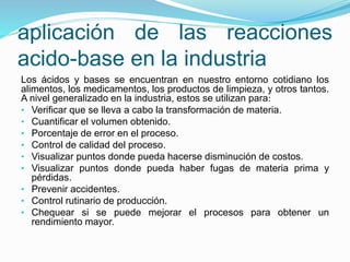 Reacciones Acido-Base | PPT