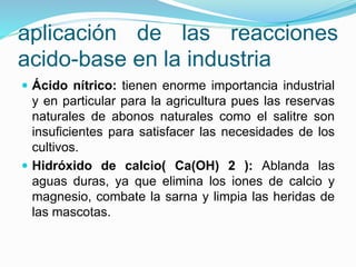 Reacciones Acido-Base | PPT