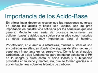 Reacciones Acido-Base | PPT