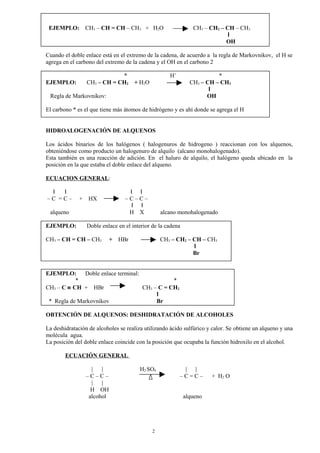 Reacciones de alquenos | PDF