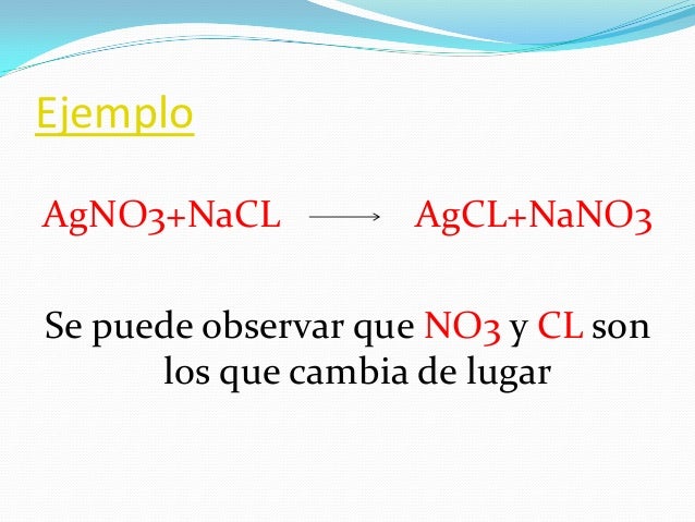 Reacciones de doble sustitucion