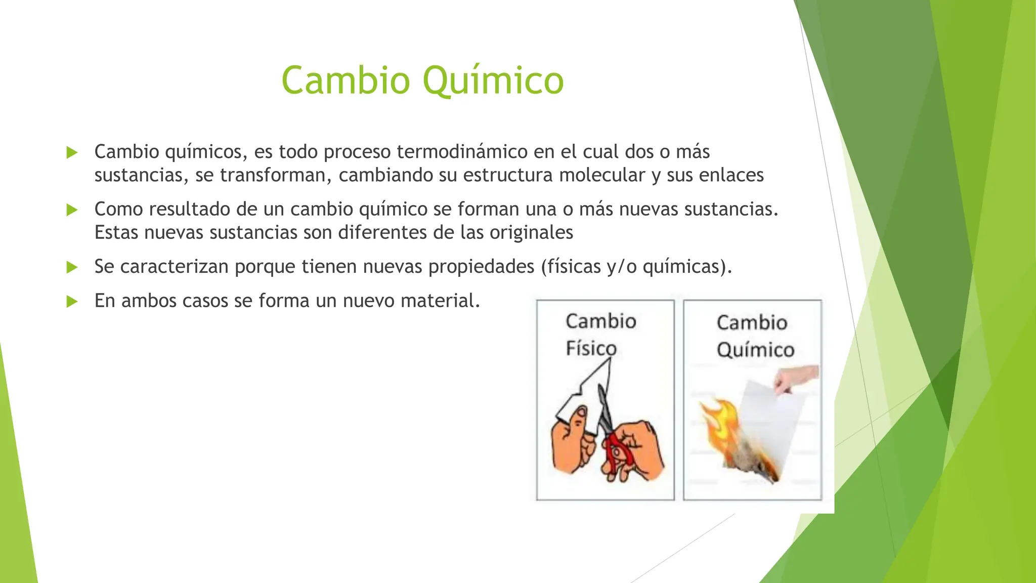 Reacciones químicas, Cambios físicos y químicos | PPT