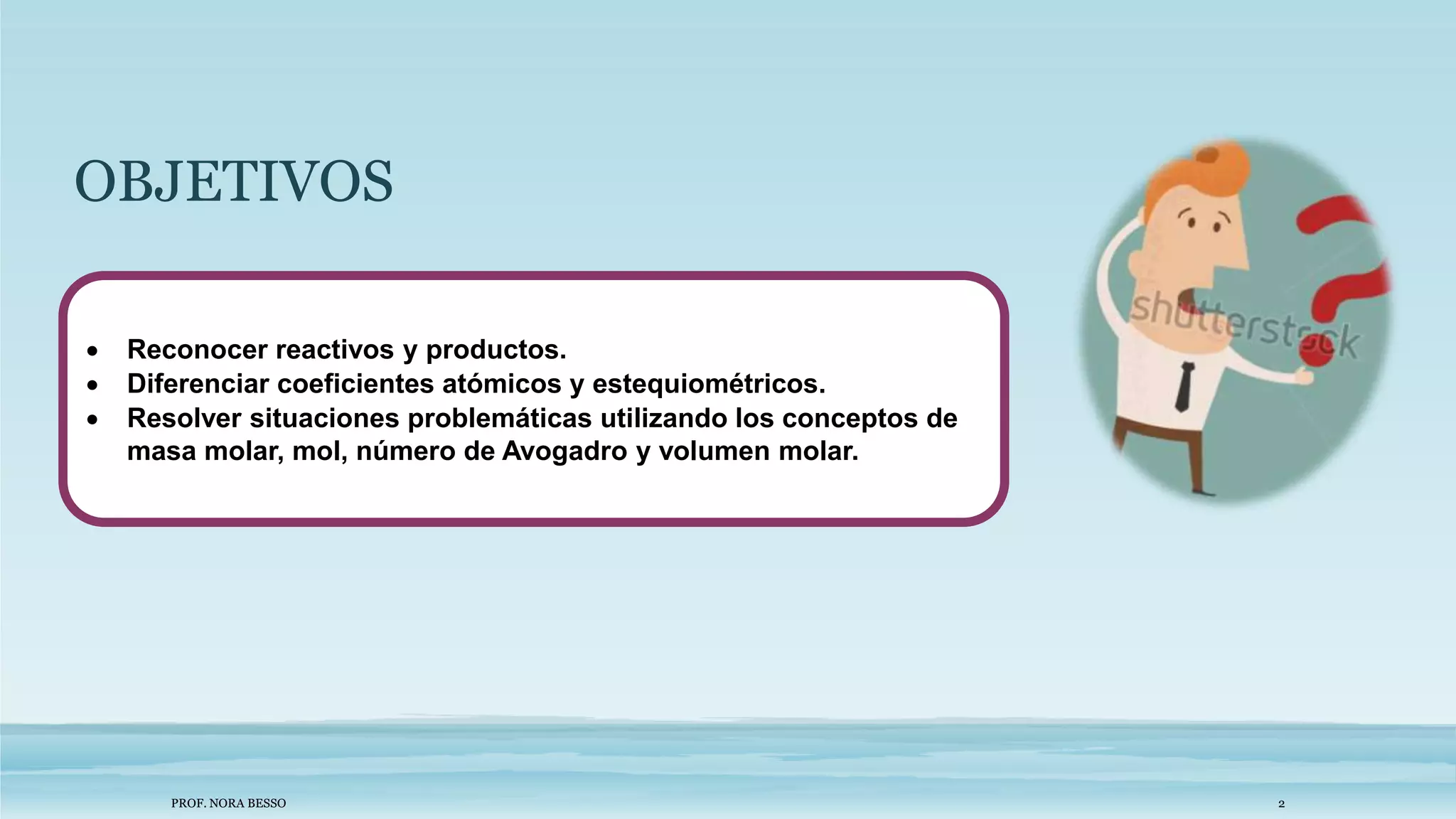 Reacciones químicas: reactivos, productos, moles, masa molar, número de ...