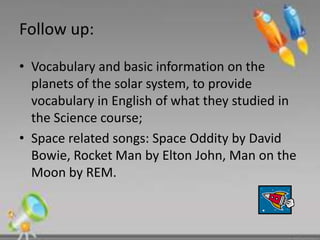 Reach for the moon! Space and Space Travel Lesson Plan | PPTX
