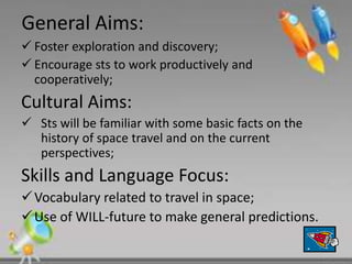 Reach for the moon! Space and Space Travel Lesson Plan | PPTX