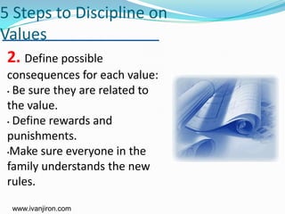 Reaching Discipline Through Values | PPSX