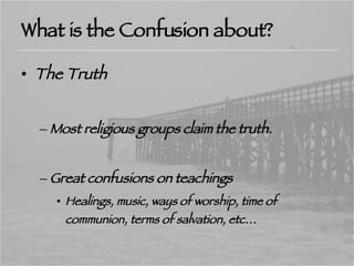 Reaching Out To A Confused World | PPT