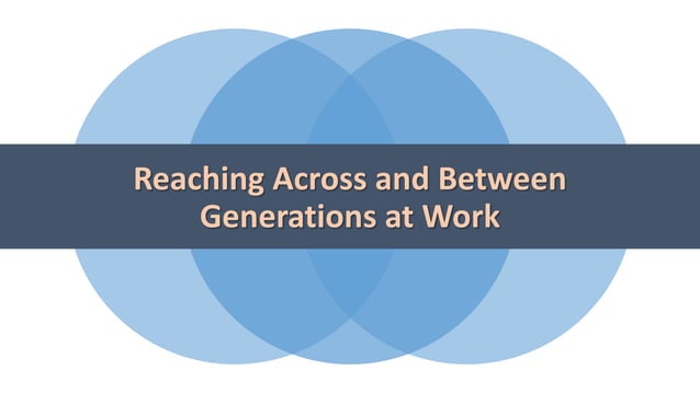 Reaching across and between generations at work | PPT