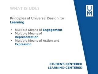 Reaching All Learners: UDL in Online Course Design | PPT