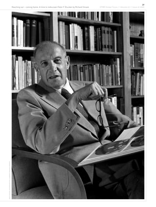 Peter Ducker's Legacy in a Nutshell - Reaching Out - Coming Home | PDF