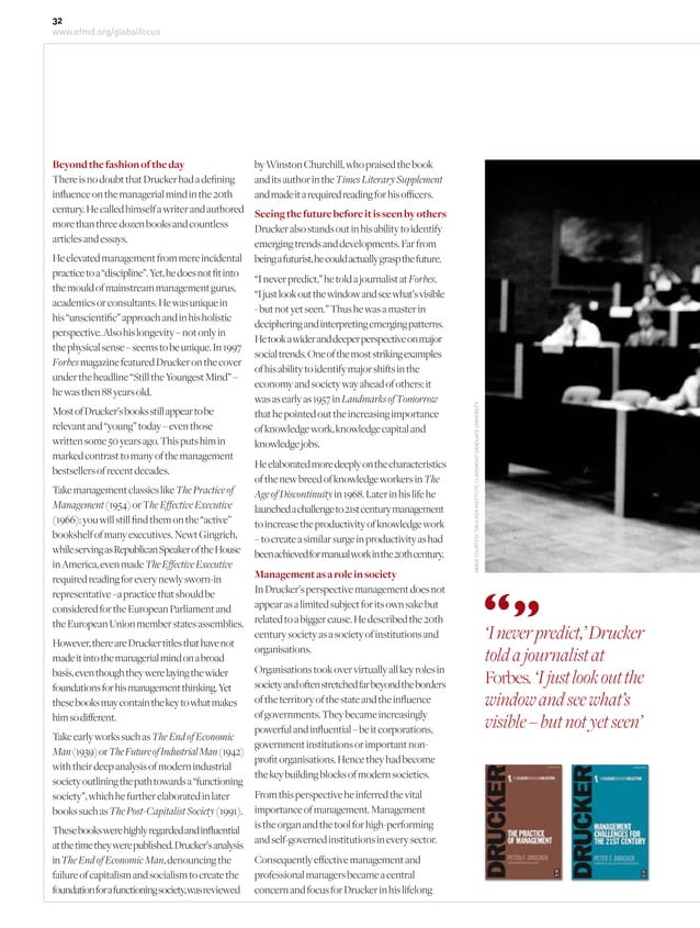 Peter Ducker's Legacy in a Nutshell - Reaching Out - Coming Home | PDF